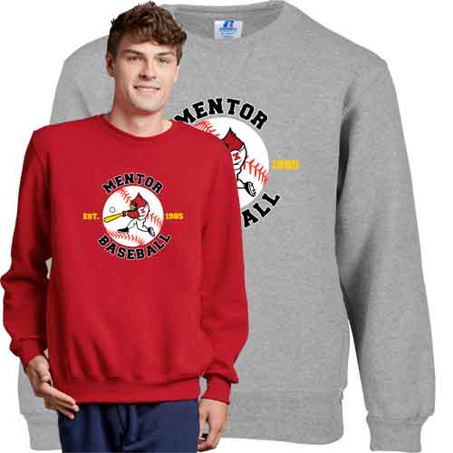 Mentor Baseball Youth Adult Crewneck Sweatshirt